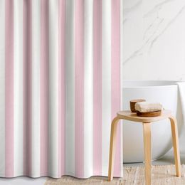Duschvorhang L&auml;ngsstreifen in Ros&eacute;