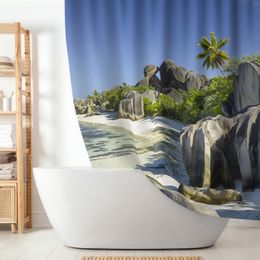 Duschvorhang Traumstrand Seychellen