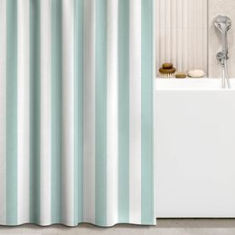 Duschvorhang L&auml;ngsstreifen in Pastell Mint