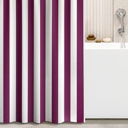 Duschvorhang L&auml;ngsstreifen in Fuchsia