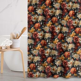 Duschvorhang Opulent Barockes Blumenbouquet