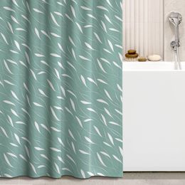 Duschvorhang Nat&uuml;rliches Muster Windhauch auf Blau