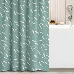 Duschvorhang Nat&uuml;rliches Muster Windhauch auf Blau