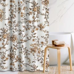 Duschvorhang Pastell Blumenranken getrocknet