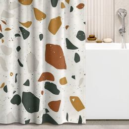 Duschvorhang Detailliertes Terrazzo Muster Livorno