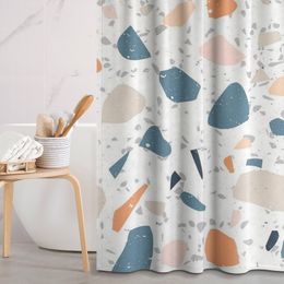Duschvorhang Detailliertes Terrazzo Muster Asti