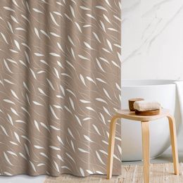 Duschvorhang Nat&uuml;rliches Muster Windhauch auf Beige