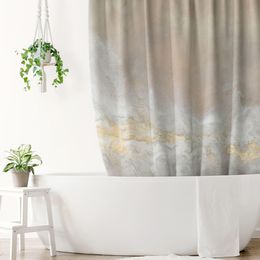 Duschvorhang Gemalter Marmor in zartem Creme