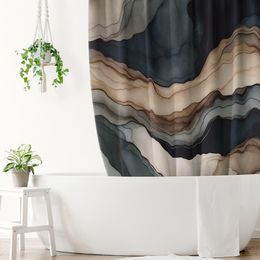 Duschvorhang Fluid Art Wellen des Ozeans