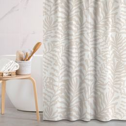 Duschvorhang Matisse Bl&auml;ttermuster Beige