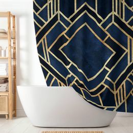 Duschvorhang Art Deco Gold