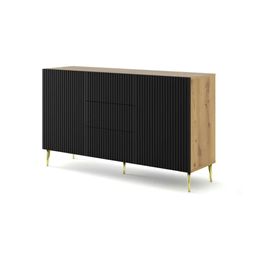 H&ouml;ffner Sideboard &brvbar; schwarz &brvbar; Ma&szlig;e (cm): B: 150 H: 87 &raquo; H&ouml;ffner