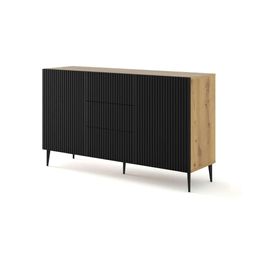 H&ouml;ffner Sideboard &brvbar; schwarz &brvbar; Ma&szlig;e (cm): B: 150 H: 87 &raquo; H&ouml;ffner