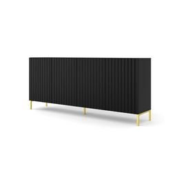 H&ouml;ffner Sideboard &brvbar; schwarz &brvbar; Ma&szlig;e (cm): B: 200 H: 87 &raquo; H&ouml;ffner