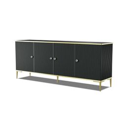H&ouml;ffner Sideboard &brvbar; schwarz &brvbar; Ma&szlig;e (cm): B: 182 H: 73 &raquo; H&ouml;ffner
