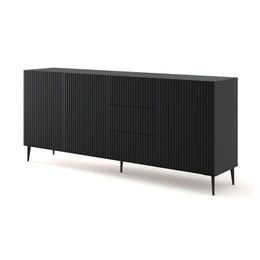 H&ouml;ffner Sideboard &brvbar; schwarz &brvbar; Ma&szlig;e (cm): B: 200 H: 87 &raquo; H&ouml;ffner