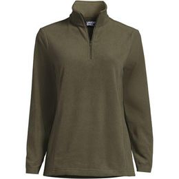 LANDS' END Anyweather Fleece-Pullover mit Rei&szlig;verschluss, Damen,  Gr&uuml;n, Polyester, by Lands' End