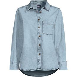 LANDS' END Jeanshemd, Damen,  Blau, Baumwoll-Mischung, by Lands' End