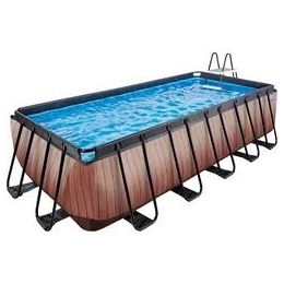 Framepool EXIT "inkl. Sicherheitsleiter & Sandfilterpumpe", braun, B:250cm H:122cm L:540cm, Schwimmbecken, BxLxH: 250x540x122 cm
