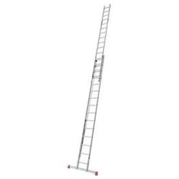 Schiebeleiter Krause "Seilzugleiter Robilo", grau (aluminiumfarben), B:41cm H:13cm L:440cm, Aluminium, Leitern, Alu, 2x15 Sprossen, Arbeitsh&ouml;he ca. 832 cm
