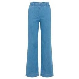 Bequeme Jeans RAPHAELA BY Brax "Style PAM FLARED", Damen, Gr. 36K18, Kurzgr&ouml;&szlig;en, bleached, Denim/Jeans, 63% Baumwolle, 24% Lyocell, 11% Leinen, 2% Elasthan, Jeans