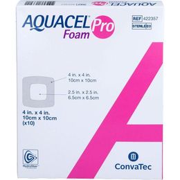 Avitamed Aquacel Foam Pro 10x10 cm Hydrofiber Schaumverband 10 St