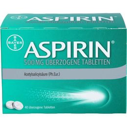 BAYER Aspirin 500 mg &uuml;berzogene Tabletten 40 St