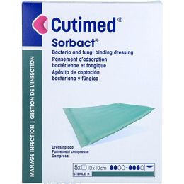 Avitamed Cutimed Sorbact Saugkompressen 10x10 cm 5 St