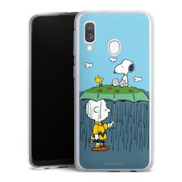 DeinDesign Galaxy A40 Handy Silikon H&uuml;lle Case transparent Handyh&uuml;lle Peanuts Children Snoopy Silikon Case