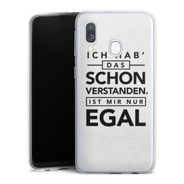 DeinDesign Galaxy A40 Handy Silikon H&uuml;lle Case transparent Handyh&uuml;lle Spruch Sayings Statement Silikon Case