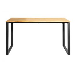 Arbeitstisch OTTO HOME "Ela", braun (eiche natur, schwarz, eiche natur), B:139cm H:75,5cm T:80cm, Tische, gut geeignet f&uuml;r das Home Office