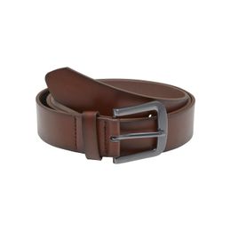 Synthetikg&uuml;rtel Urban Classics "Urban Classics Easy Synthetic Leather Belt", Herren, Gr. L/XL, braun, silber, 100% Polyurethan, G&uuml;rtel