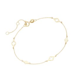 Armband Luigi Merano "mit Zwischenteilen, Gold 375", gold, Armb&auml;nder, Damen, 19cm, Gelbgold 375, Armband