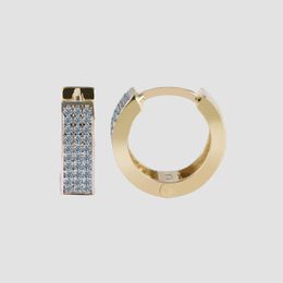 Adelia&acute;s Klappcreolen ADELIA&acute;S "Damen Ohrringe &ndash; Klappcreole aus 375 Gold mit Zirkonia", Damen, Gr. Damen, gold, Ohrringe Klappcreolen, Ein kleines Geschenk mit gro&szlig;er Wirkung