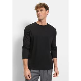Longsleeve OLYMP "OLYMP Casual Wirk", Jungen, Gr. XXL, schwarz, 60% Baumwolle, 40% Modal, Shirts
