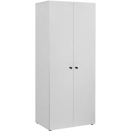 Dreht&uuml;renschrank Schlafkontor "Base Kleiderschrank Joe Garderobe Hochschrank W&auml;scheschrank", wei&szlig;, B:74cm H:179cm T:52cm, Holzwerkstoff, Schr&auml;nke, Dreht&uuml;renschrank, Bega Schrank Schlafzimmer Bestseller