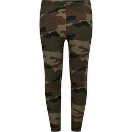 Leggings Urban Classics "Urban Classics Damen Girls Camo Leggings", M&auml;dchen, Gr. 158/164, Normalgr&ouml;&szlig;en, woodcamo, 91% Polyester, 9% Elasthan, skinny fit, Hosen Leggings