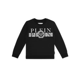 Sweatshirt Philipp Plein "Sweatshirt Ls", Jungen, Gr. 6, 02, schwarz, Obermaterial: 95% Baumwolle, 5% Elasthan, Sweatshirts Sweatshirt