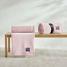 Wohndecke s.Oliver "s.Oliver Decke Kuschelsoft", rosa (rose), B:150cm L:200cm, Polyester, Wohndecken, Wohndecke, 150 x 200 cm, in bunten Farben, weich, 330g/m&sup2;