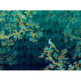 Vliestapete Komar "Digitaldruck Vlies - Paradis - Gr&ouml;&szlig;e 350 x 260 cm", bunt (bunt, gelb, gr&uuml;n), B:350m L:260m, Vlies, Tapeten, Wohnzimmer, Schlafzimmer