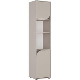 Kleiderschrank GAMI "2-t&uuml;riges B&uuml;cherregal", grau (gr&egrave;ge), B:45cm H:200cm T:40cm, Spanplatte, Schr&auml;nke, Kleiderschrank, Ein sehr funktioneller Schrank mit Regal.