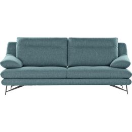 2-Sitzer Calia italia "Cezanne, italienisches Designsofa mit erstklassigem Sitzkomfort", blau (27 azzurro), B:180cm H:90cm T:96cm, Sofas, wahlweise mit Sitztiefenverstellung