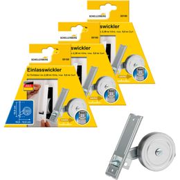 Einlass-Gurtwickler Schellenberg "f&uuml;r das Rollladensystem Maxi, Lochabstand 10,5 cm, Unterputz-Montage", silber (silberfarben), B:50cm, Gurtwickler, f&uuml;r Rollladengurte mit 23 mm Breite