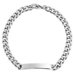 Adelia&acute;s Armband ADELIA&acute;S "Unisex Armband &ndash; Panzerarmband aus Edelstahl 21,5 cm", silber, Armb&auml;nder, Damen, 22cm, Edelstahl, Armband, Perfekt als Geschenk zum einfach so