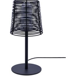Paco Home Tischleuchte "JAD, In- & Outdoor", grau, 1, &Oslash; 24,5cm H: 51,5cm, Leuchten, Au&szlig;enlampe, E27, Moderne Optik, IP44 spritzwassergesch&uuml;tzt, Tischleuchte