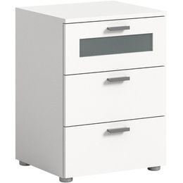 Kommode Home Affaire "Onex, Breite 45 cm, mit Glasfront im Schubkasten,vielseitig einsetzbar", wei&szlig;, B:45cm H:60cm T:40cm, FSC-zertifizierter Holzwerkstoff, Glas, Sideboards, Kommode, in verschiedenen Farben, Nachttisch, Nachtschrank