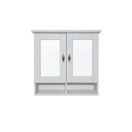 Badezimmerspiegelschrank Home Affaire "Rauna", wei&szlig;, B:64cm H:60cm T:23cm, Massivholz, Schr&auml;nke, aus massiver Kiefer, Breite 64 cm, mit Spiegel, made in EU