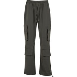 Cargohose 2Y STUDIOS "2Y Studios Oris Cargo Pants", Herren, Gr. 32, Normalgr&ouml;&szlig;en, dunkelgr&uuml;n, 100% Baumwolle, unifarben, normal, Hosen Cargohose