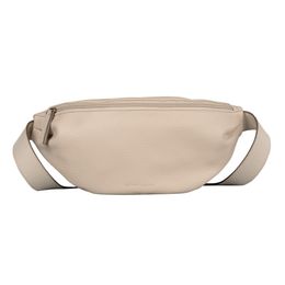 Bauchtasche Tom Tailor "Liliana", Damen, Gr. B/H/T: 33cm x 15cm x 8cm, beige (natur), Polyurethan, Taschen, mit eingelegten Falten, extra breiten Schulterriemen und feinem Logo