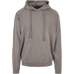 Sweatshirt Urban Classics "Urban Classics Herren Overdyed Hoody", Herren, Gr. S, asphalt, 100% Baumwolle, unifarben, Sweatshirts Sweatshirt